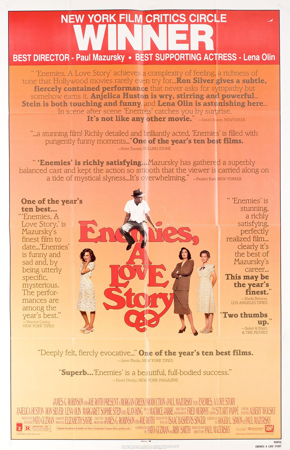 Enemies A Love Story 1989 U S One Sheet Poster Posteritati Movie Enemies A Love Story 1989 U S One Sheet Poster Posteritati Movie