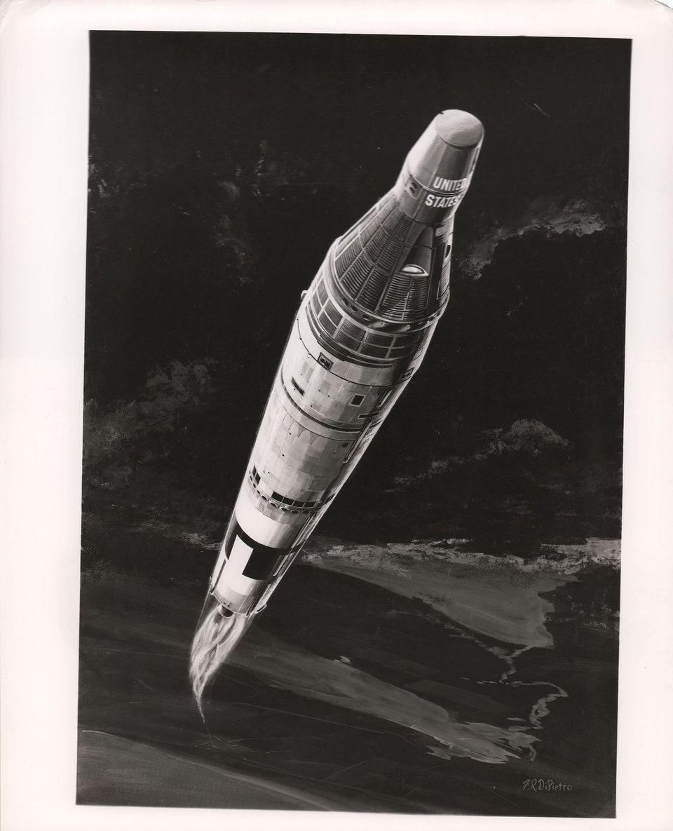 NASA Gemini Space Program Original 1960s U.S. Silver Gelatin Single ...