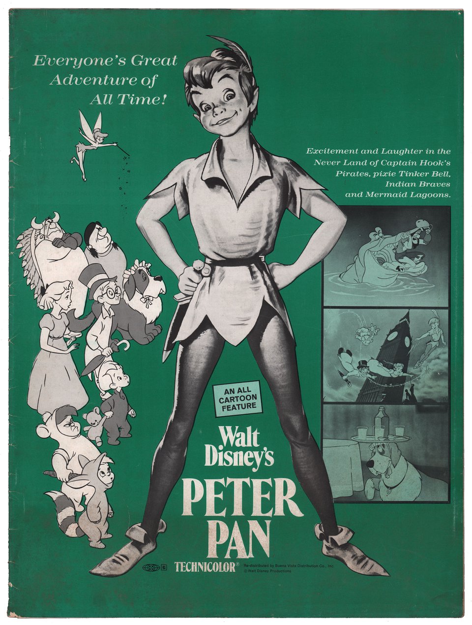 Peter Pan Original R1969 U.S. Movie Pressbook - Posteritati Movie ...