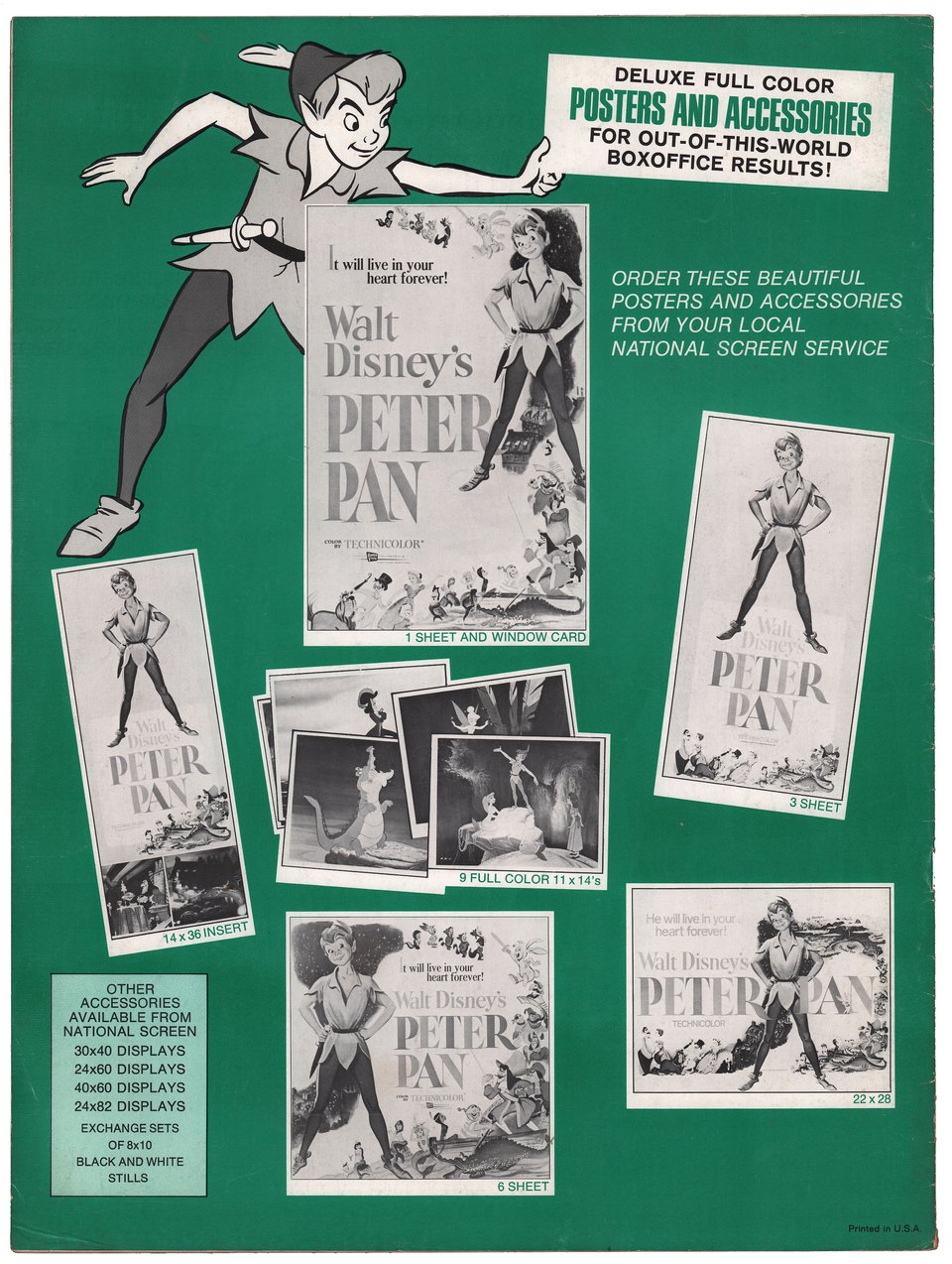 Peter Pan Original R1969 U.S. Movie Pressbook - Posteritati Movie ...