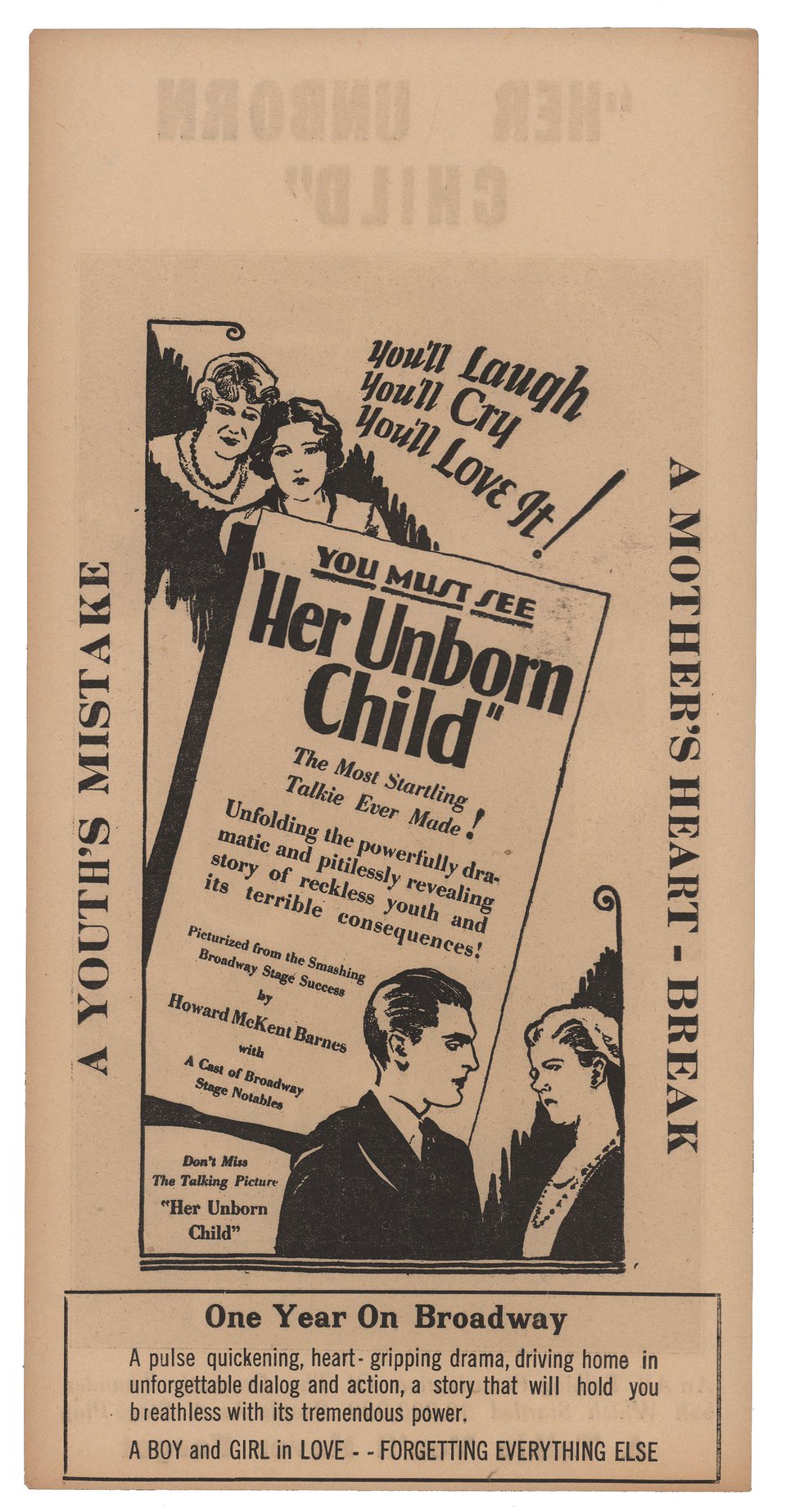 Her Unborn Child Original 1930 U.S. Movie Herald - Posteritati Movie ...