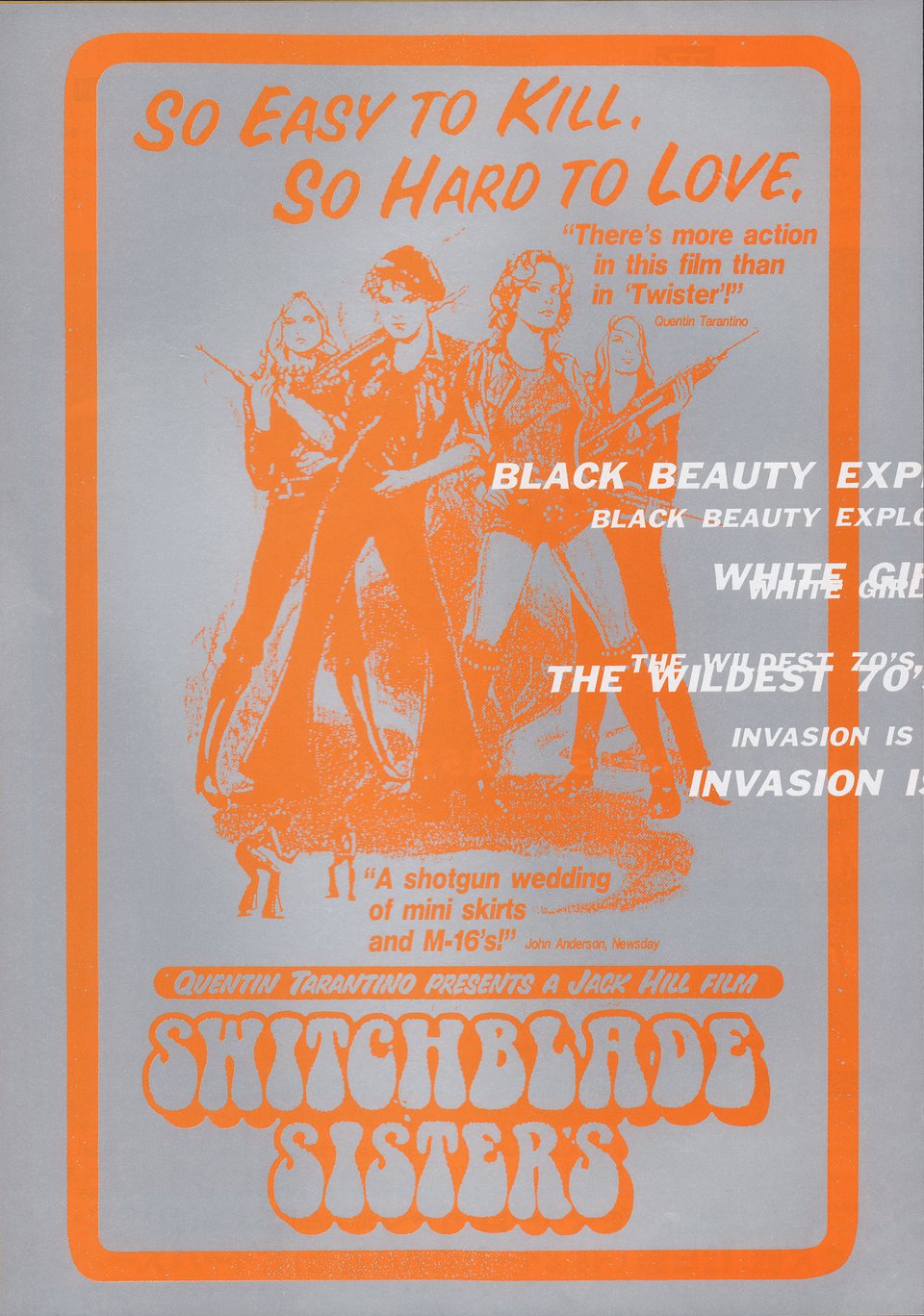 Coffy / Switchblade Sisters Original 1990s Japanese B5 Chirashi ...