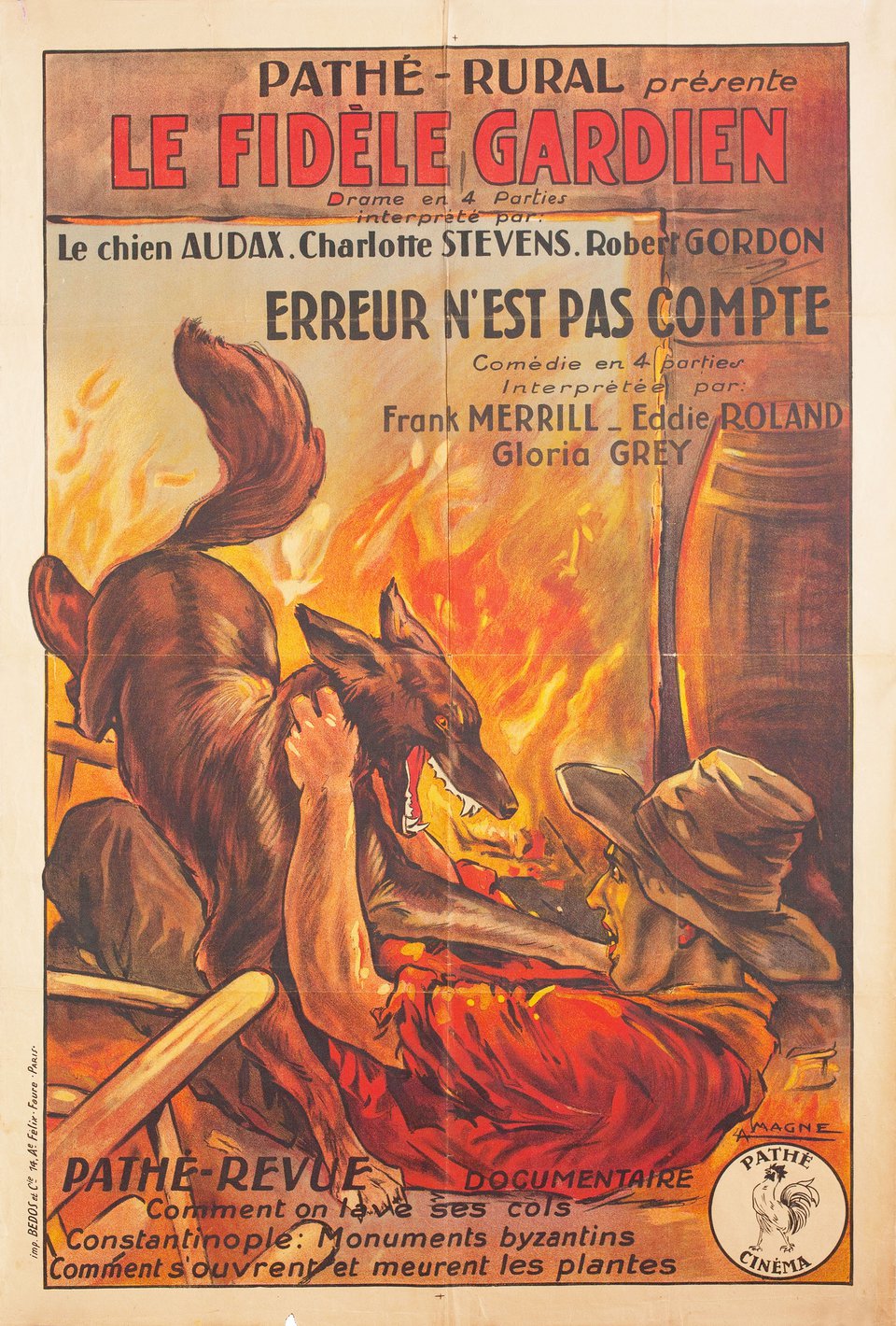 King of the Pack / Unknown Dangers Original 1920s French Half Grande ...