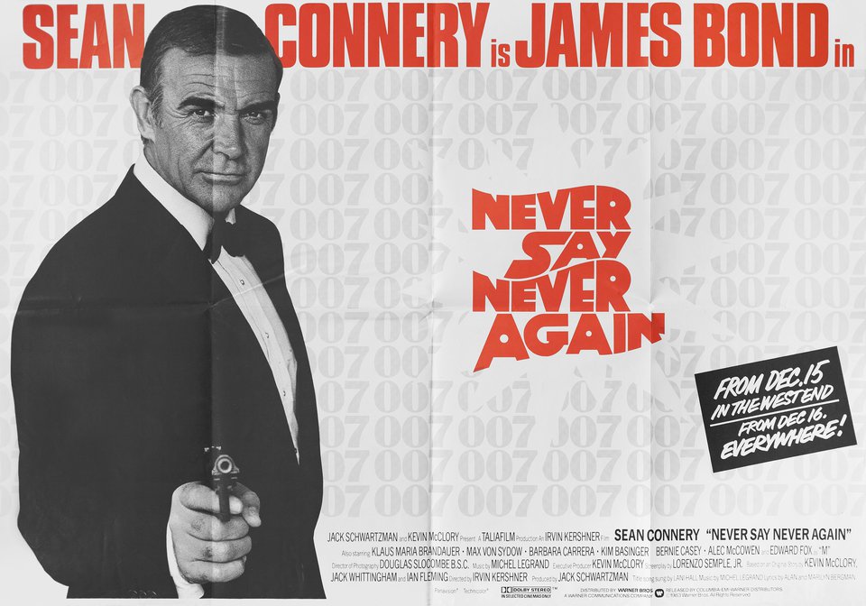 Never Say Never Again 1983 British Quad Poster - Posteritati Movie ...