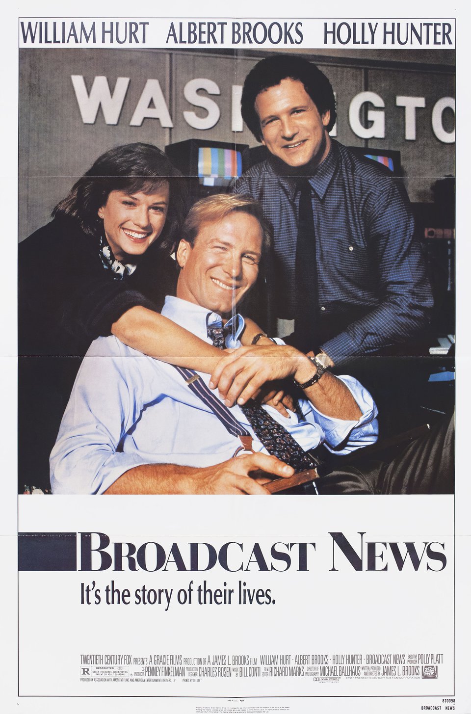 Broadcast News 1987 U.S. One Sheet Poster - Posteritati Movie Poster ...