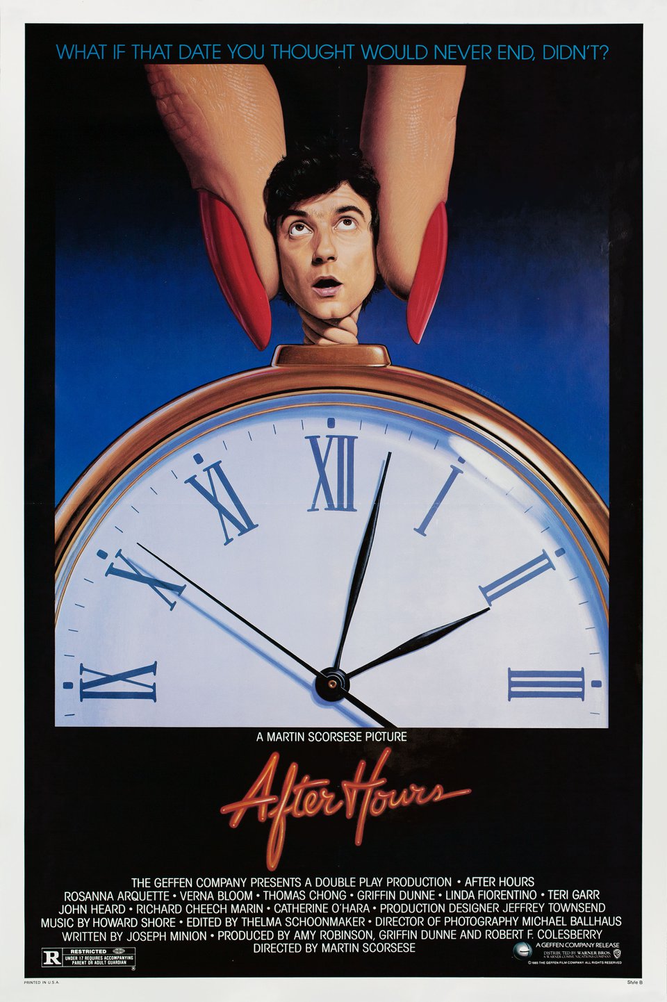 After Hours 1985 U.S. One Sheet Poster - Posteritati Movie Poster Gallery