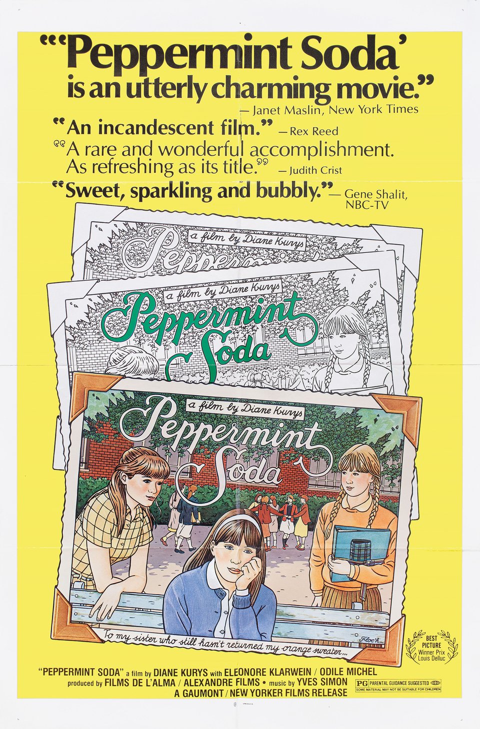 Peppermint Soda 1977 U.S. One Sheet Poster - Posteritati Movie Poster ...