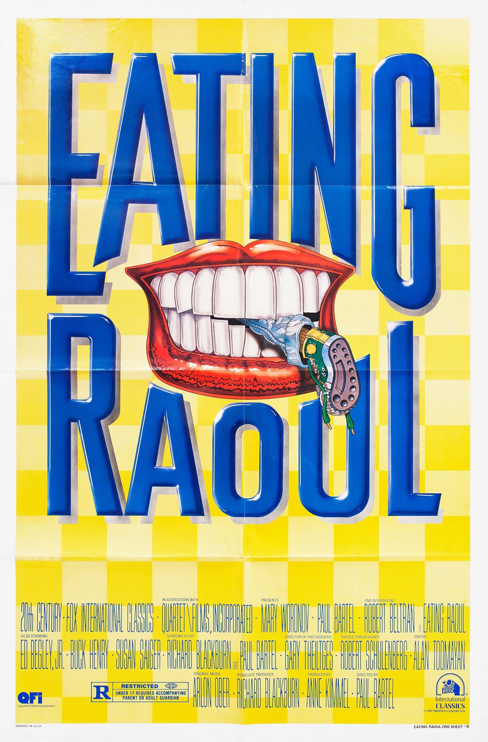 Eating Raoul Original 1982 U.S. One Sheet Movie Poster - Posteritati ...