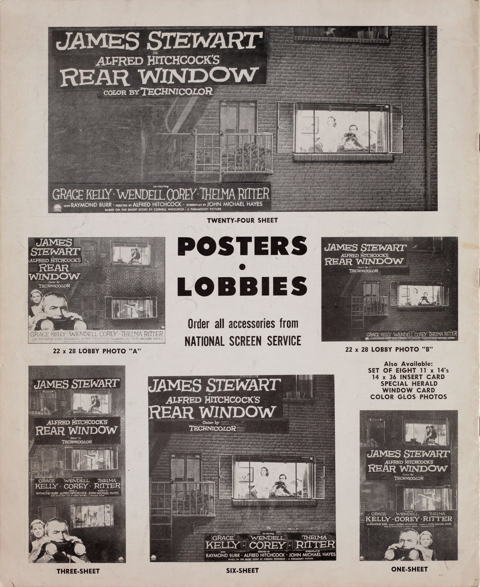 Rear Window Original 1954 U.S. Movie Pressbook - Posteritati Movie ...