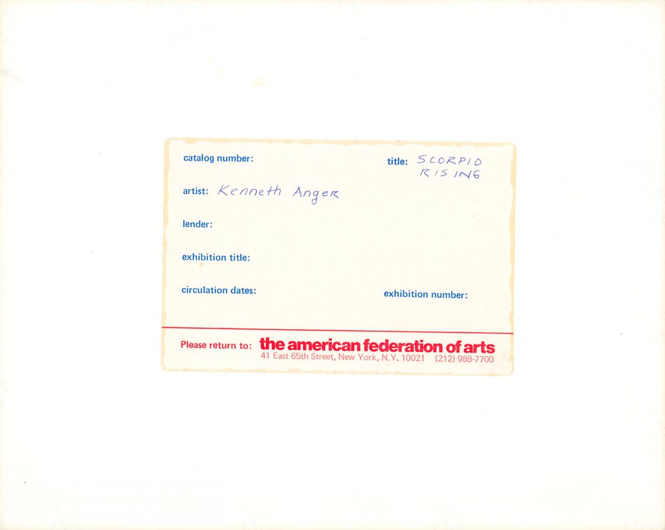 Scorpio Rising Original ca. 1970s U.S. Silver Gelatin Single-Weight ...