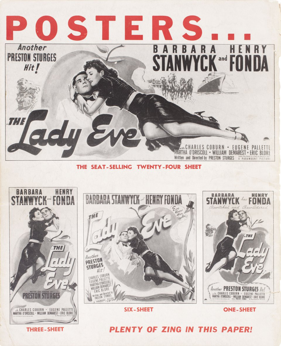 The Lady Eve Original 1941 U.S. Movie Pressbook - Posteritati Movie ...