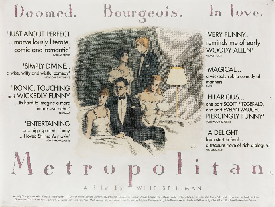 Metropolitan Original 1990 British Quad Movie Poster - Posteritati Movie Poster Gallery