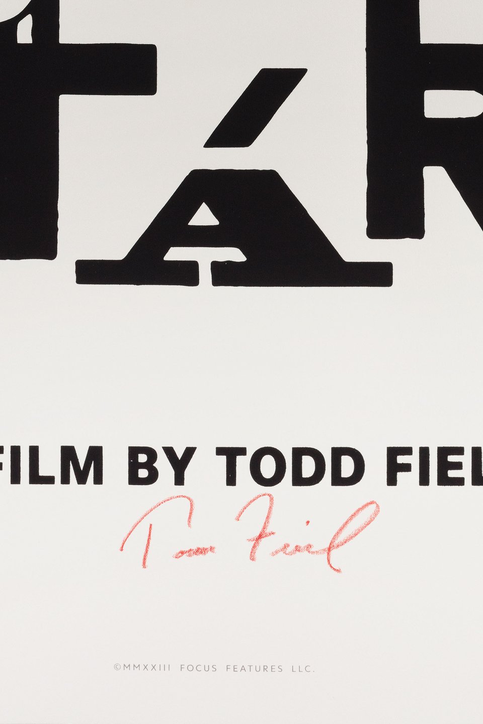 Tar Original 2023 U.S. Screenprint Signed by Todd Field - Posteritati ...