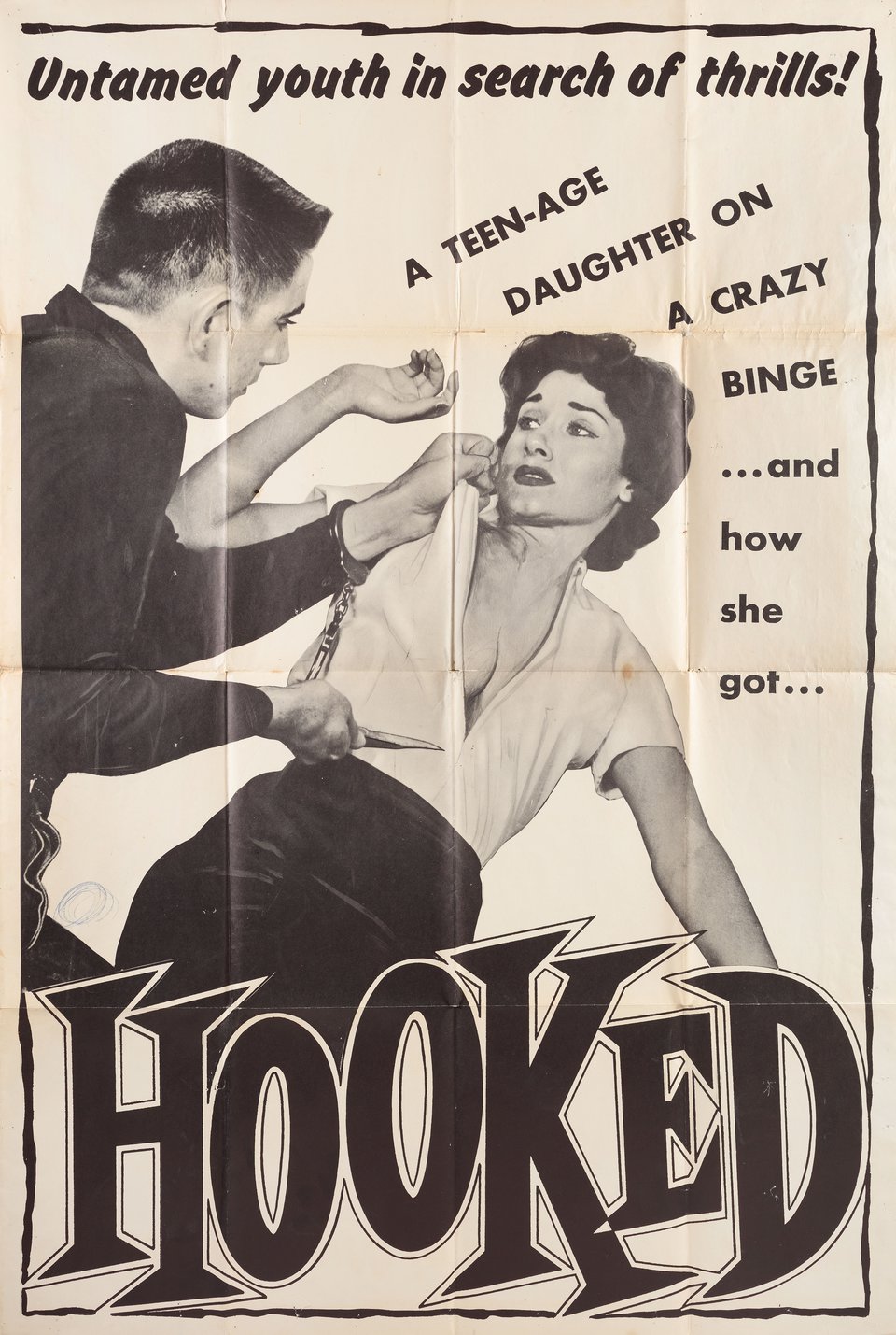 Hooked Original 1957 U.S. 40 by 60 Movie Poster - Posteritati Movie Poster Gallery