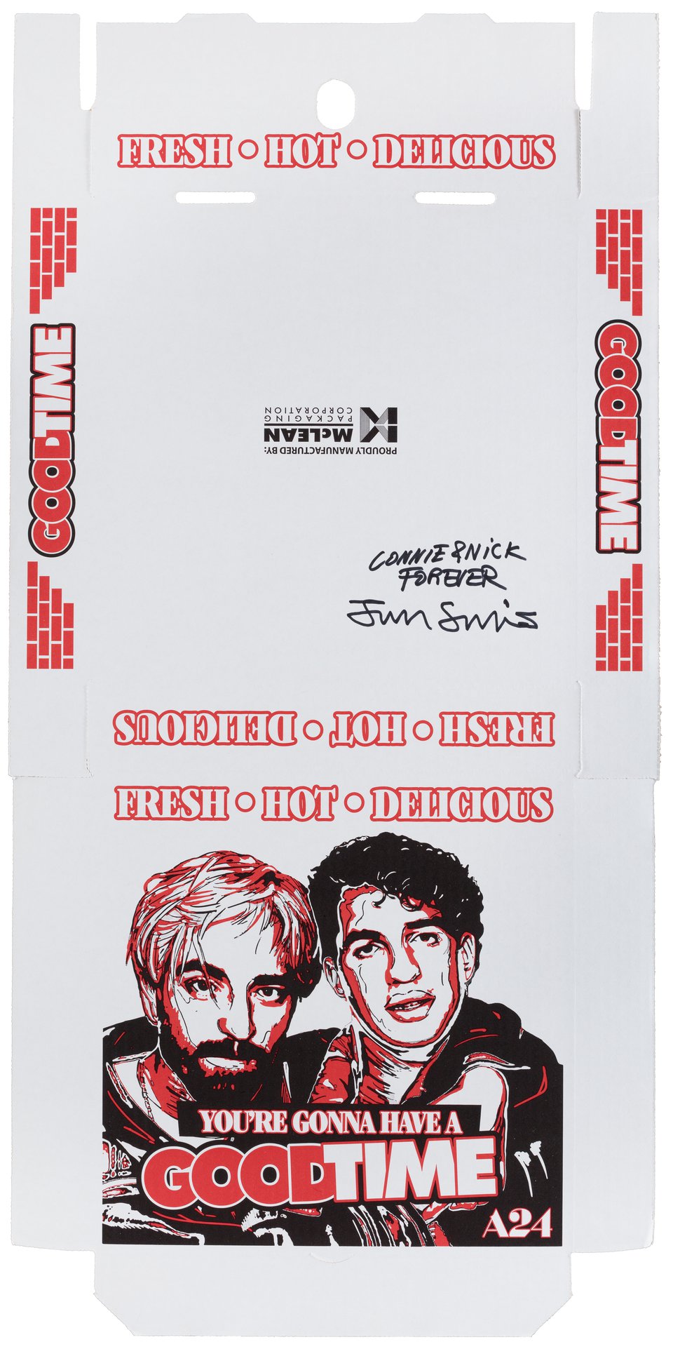 Good Time Original 2017 U.S. Promo Pizza Box Signed by Josh Safdie ...