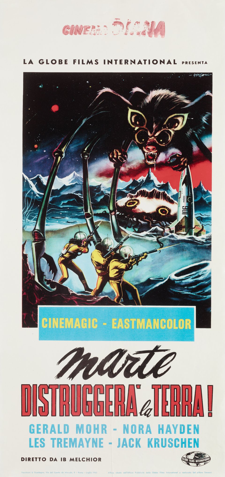 The Angry Red Planet Original 1960 Italian Locandina Movie Poster ...