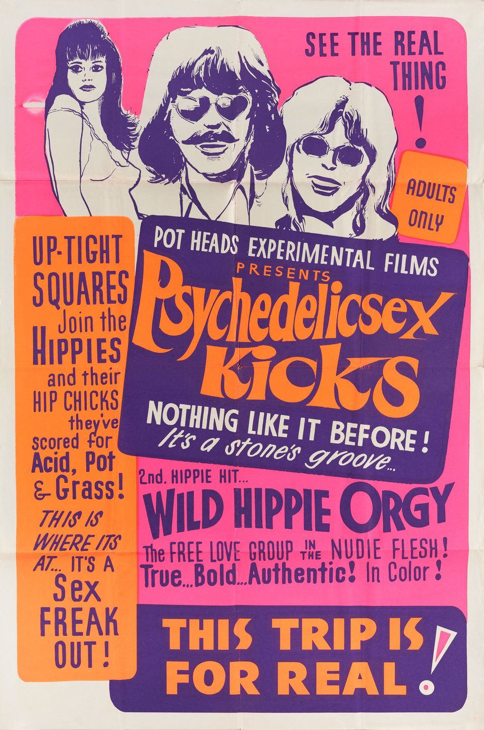 Psychedelic Sex Kicks Original U S One Sheet Movie Poster