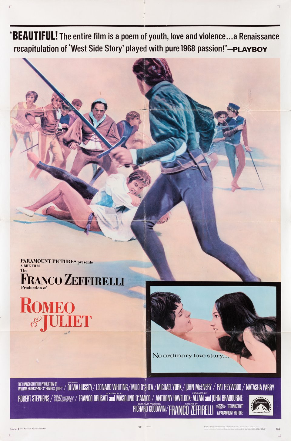Romeo and Juliet Original 1969 U.S. One Sheet Movie Poster - Posteritati Movie Poster Gallery