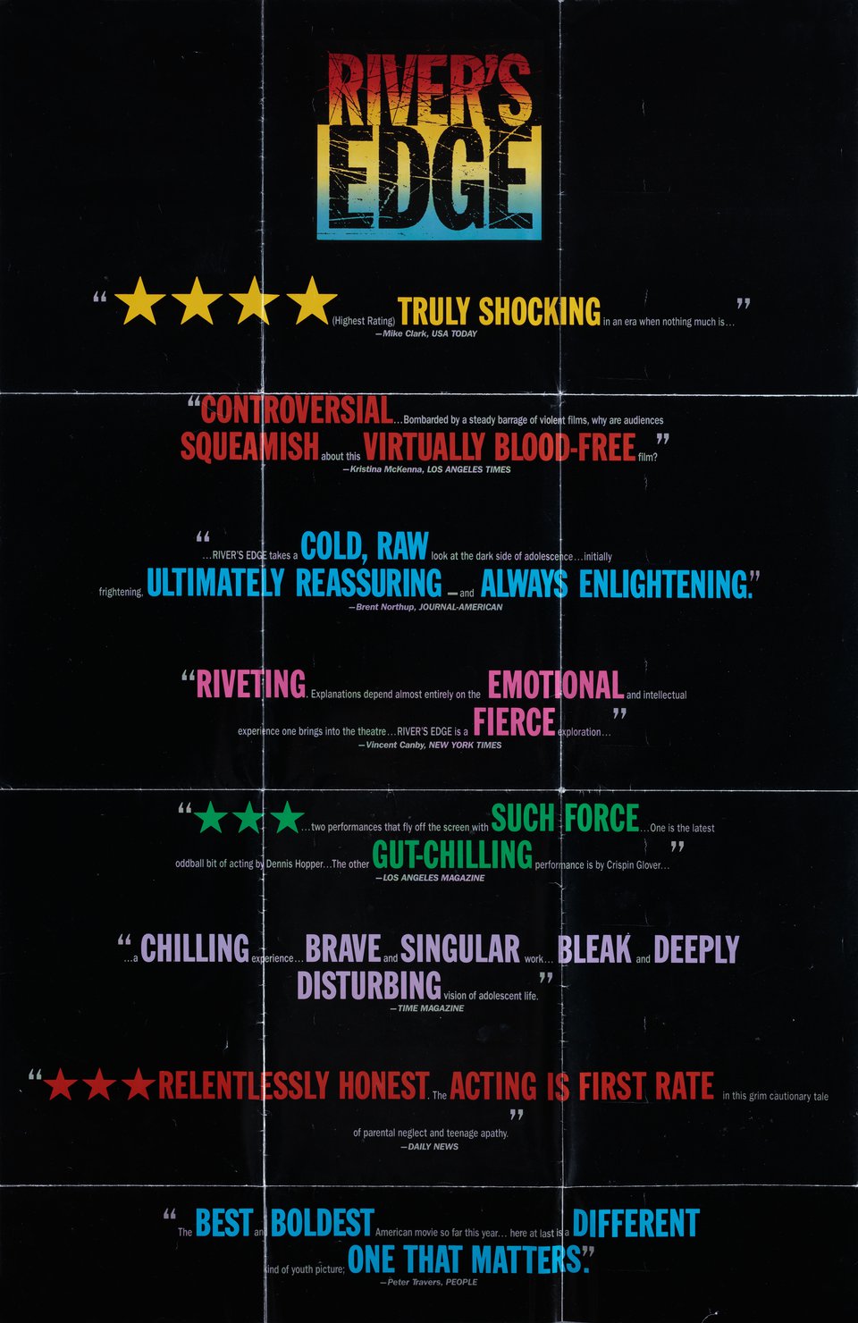 River's Edge Original 1986 U.S. Video Movie Poster - Posteritati Movie ...