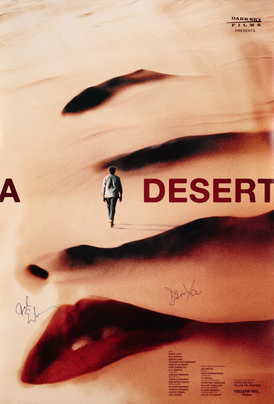 A Desert Original 2025 U.S. One Sheet Movie Poster Signed by Joshua Erkman / David Yow ...