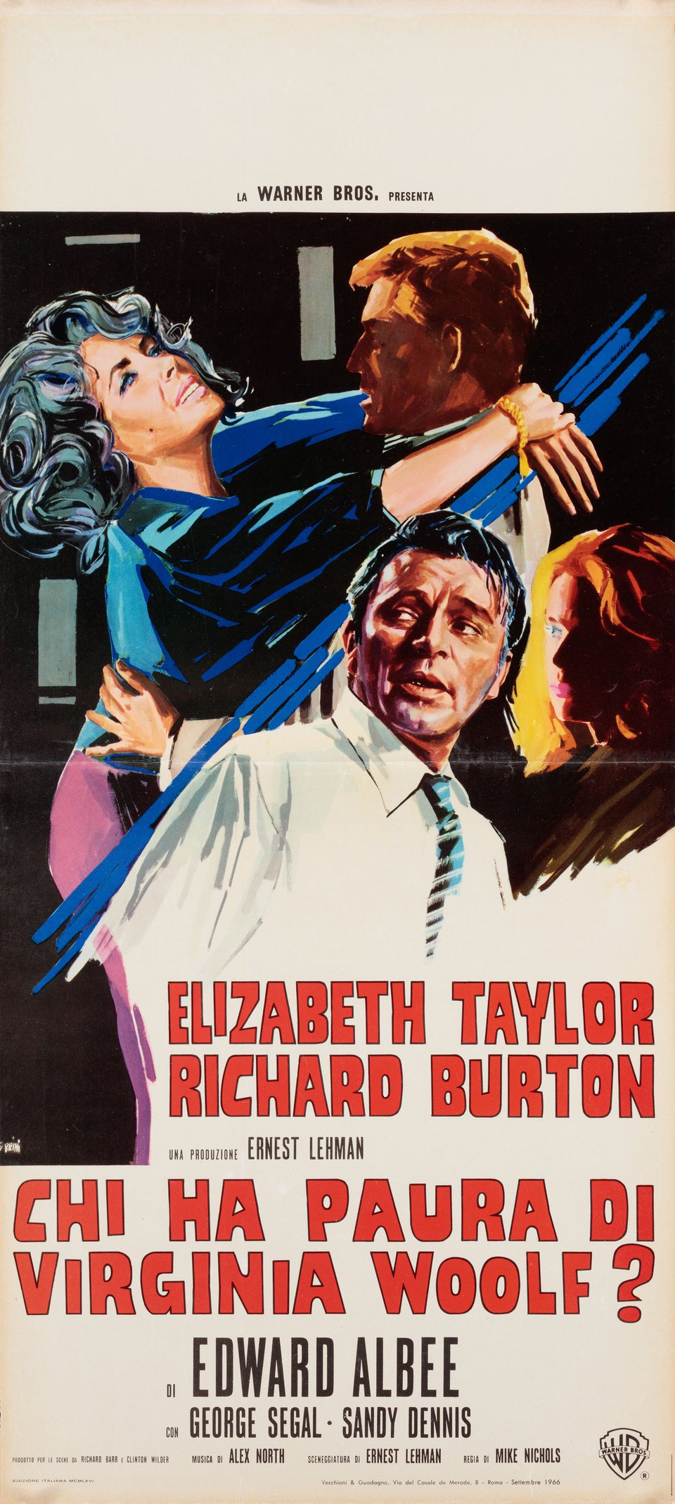 Who's Afraid of Virginia Woolf? Original 1966 Italian Locandina Movie ...