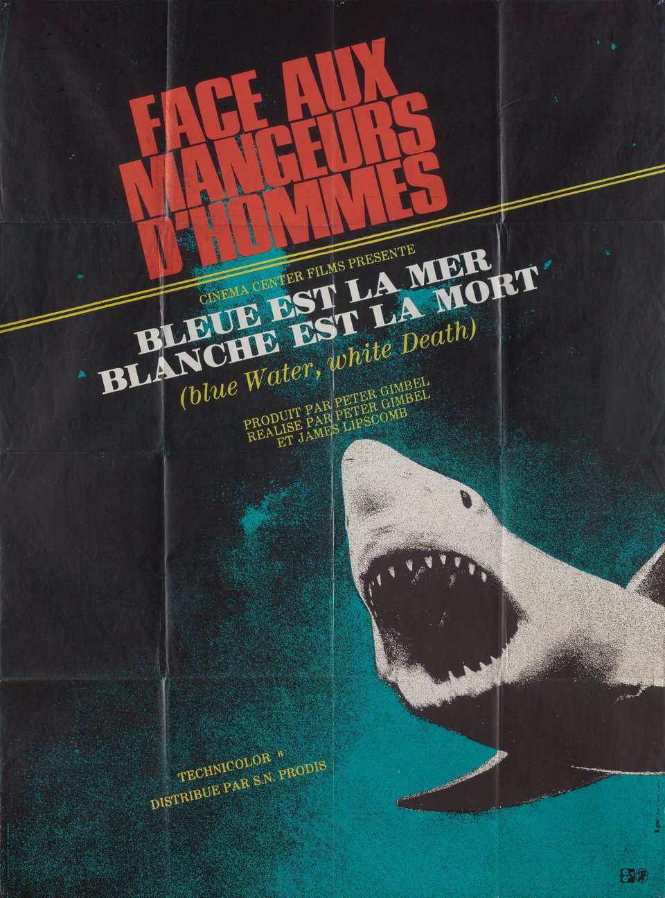 Blue Water, White Death Original 1971 French Grande Movie Poster ...