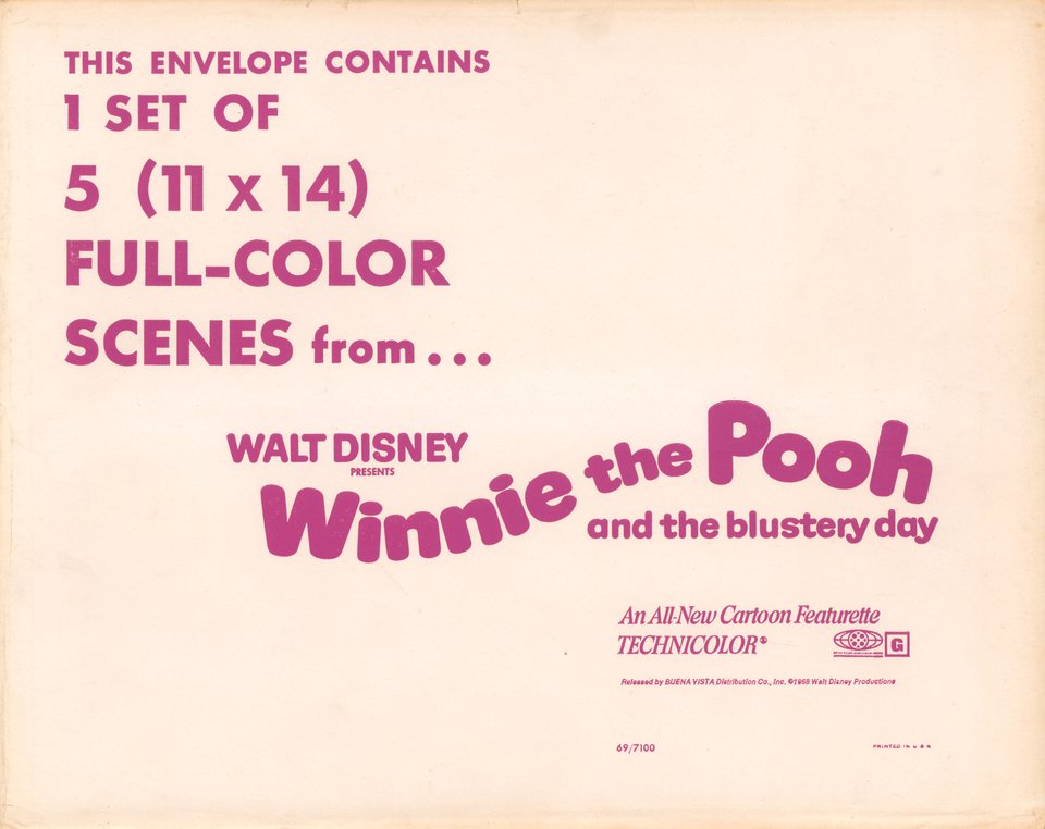 Winnie the Pooh and the Blustery Day Original 1969 U.S. Envelope ...