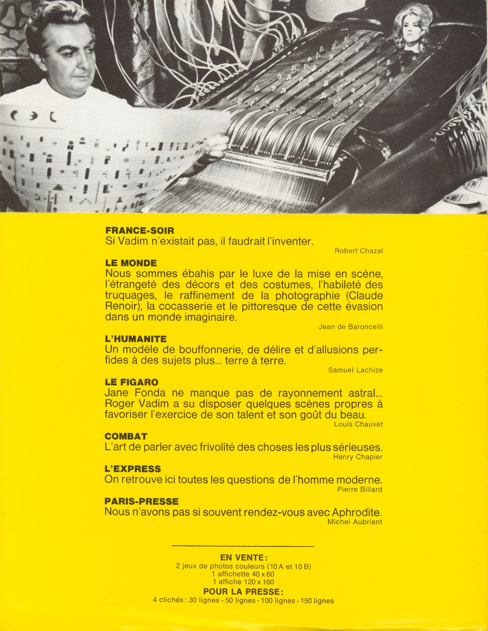 Barbarella Original 1968 French Movie Program - Posteritati Movie ...