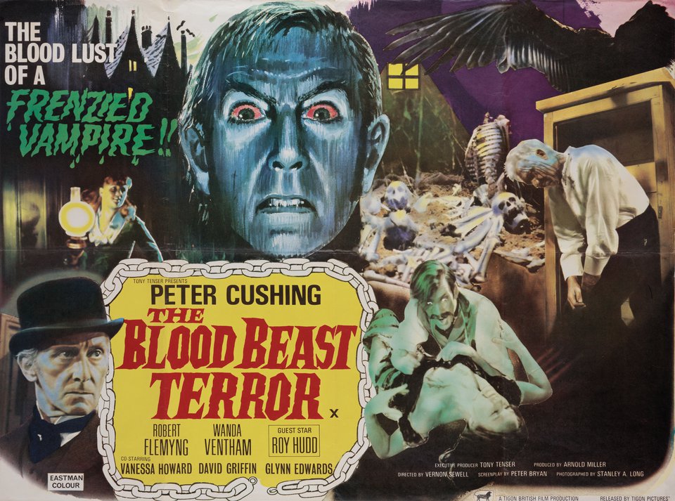 The Blood Beast Terror Original 1968 British Quad Movie Poster ...