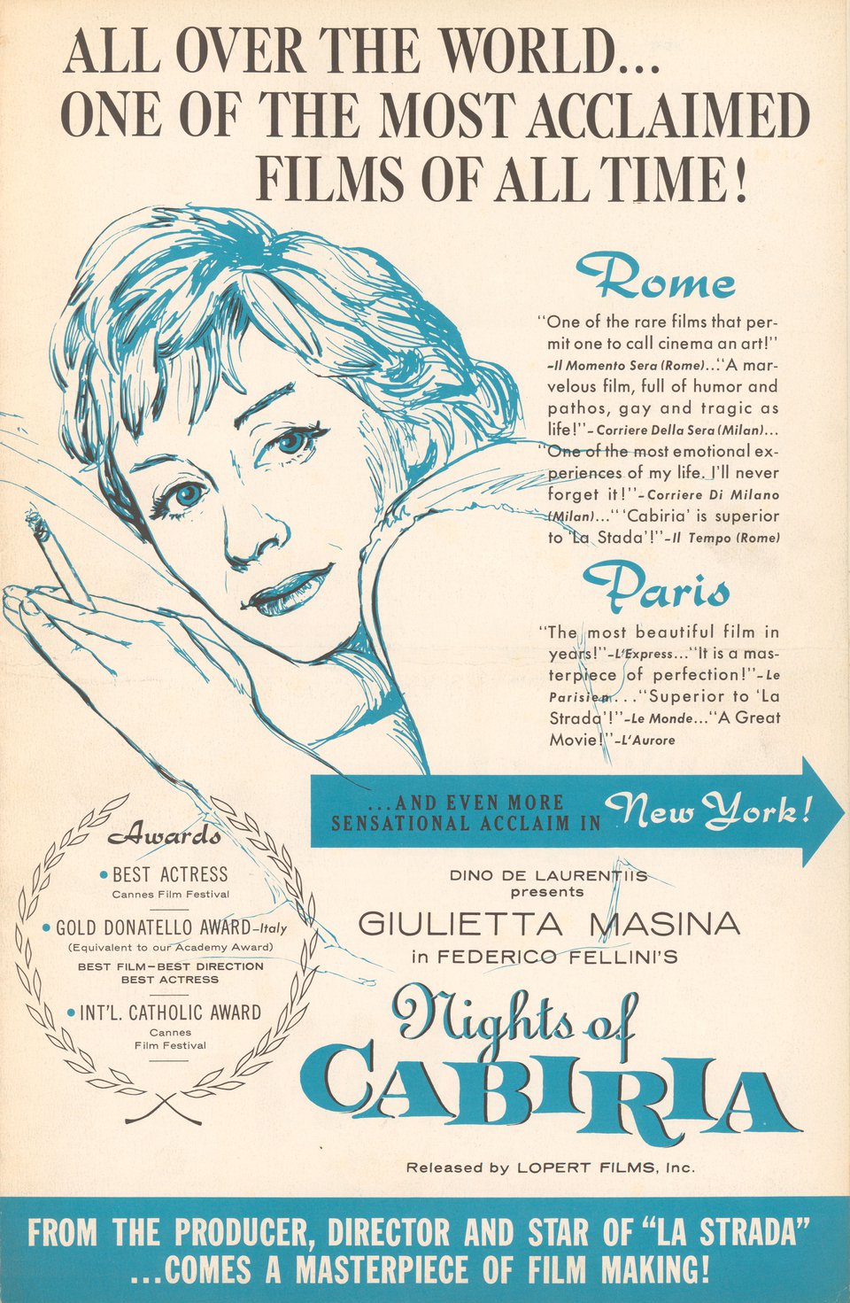 Nights of Cabiria Original 1957 U.S. Movie Pressbook - Posteritati ...